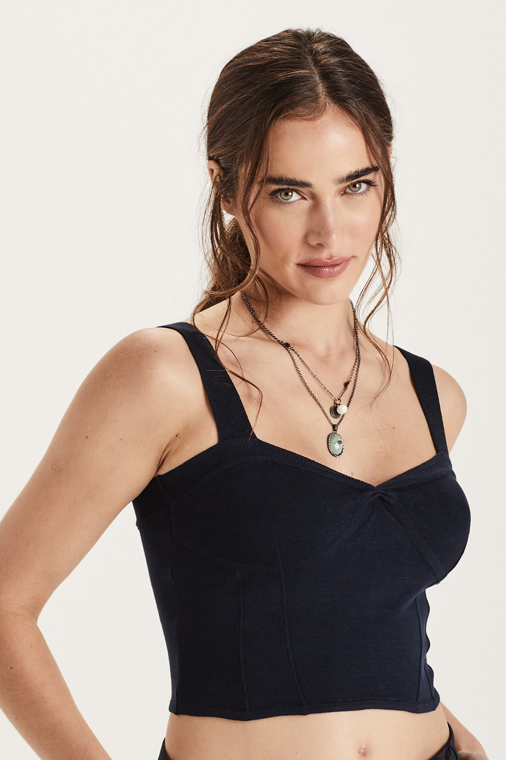 Top Tricot Corselet - Brooksfield Donna Oficial: moda que inspira