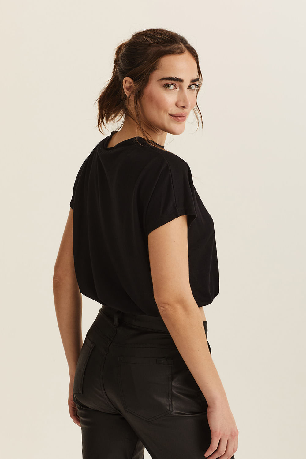 Blusa Decote Devore - Brooksfield Donna Oficial: moda que inspira