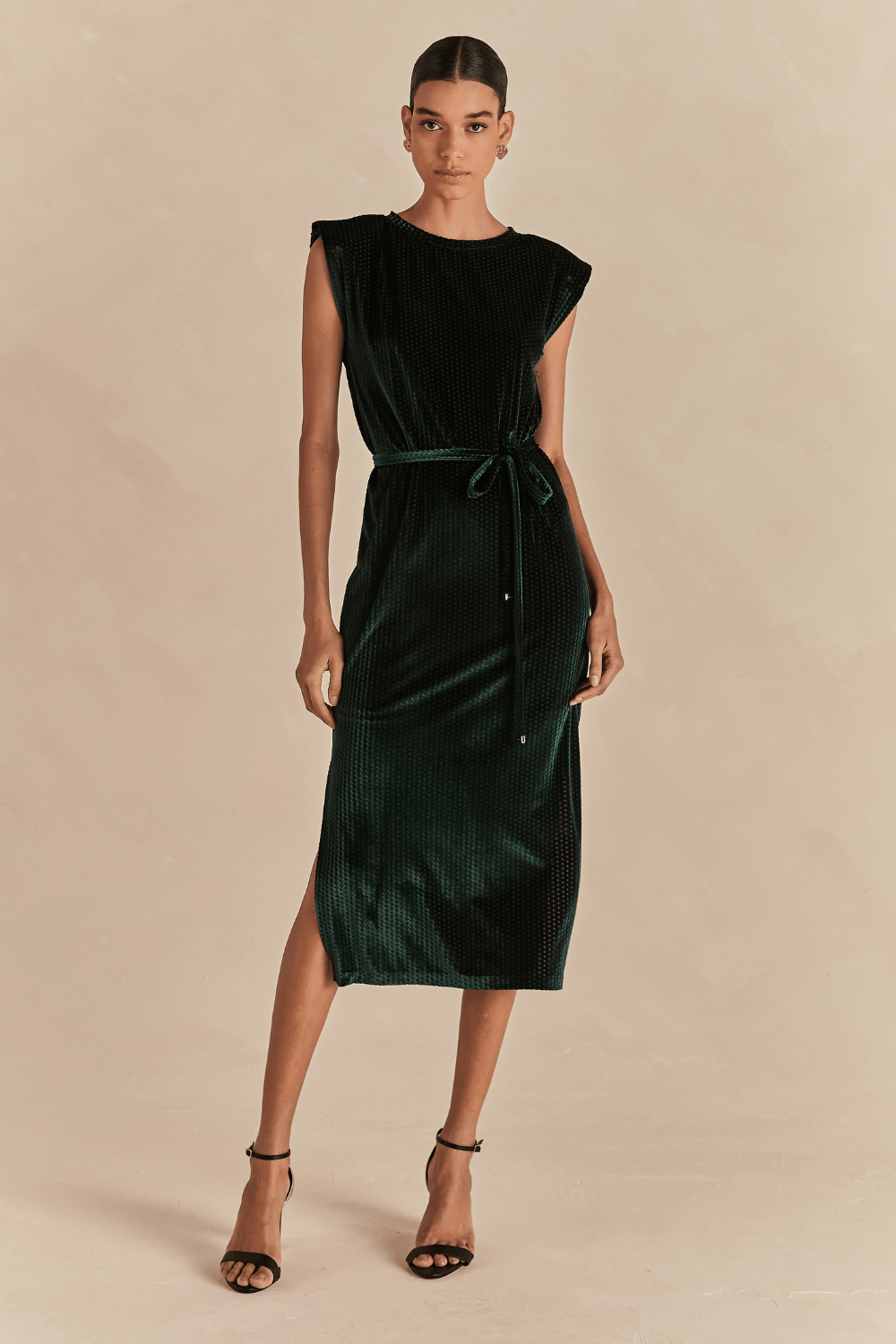 Vestido Stella Veludo Devore - Brooksfield Donna Oficial: moda que inspira